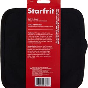 Starfrit 8" Silicone/Cotton Pot Holder/Trivet, Red