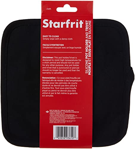 Starfrit 8" Silicone/Cotton Pot Holder/Trivet, Red