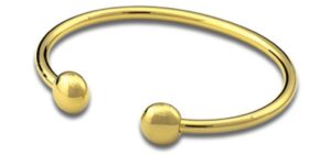 q ray goldtone standard bracelet size small qray q.ray q-ray