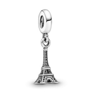 pandora jewelry eiffel tower sterling silver charm, no box