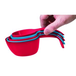 Starfrit Measuring Cups, Blue/Red