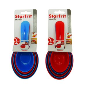 Starfrit Measuring Cups, Blue/Red