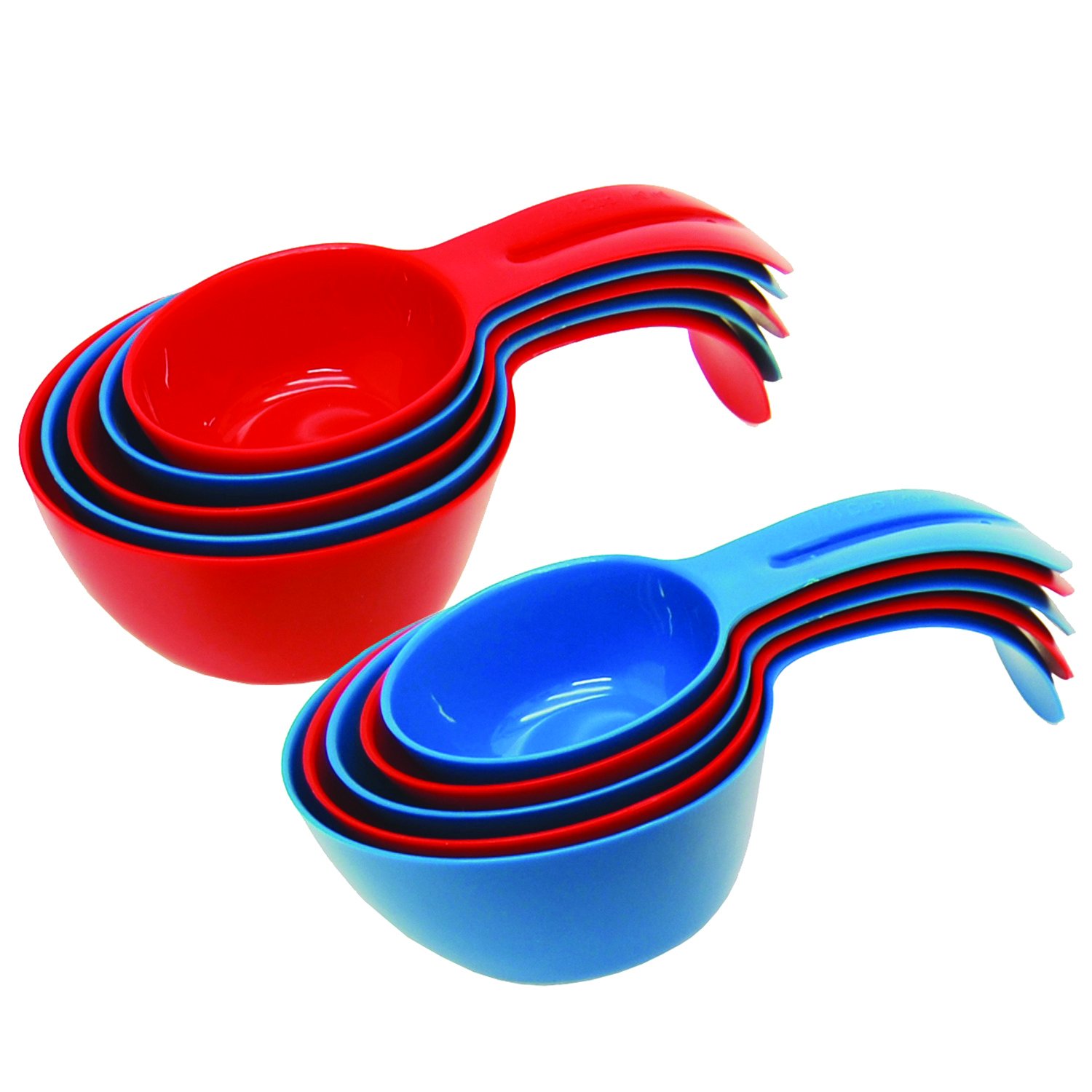 Starfrit Measuring Cups, Blue/Red