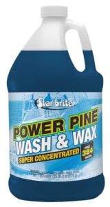 star brite power pine wash & wax - concentrated marine grade formula for boats, cars & more - clean, shine, uv protect & shed stains in one step - 128 oz gallon (094700)