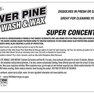 STAR BRITE Power Pine Wash & Wax - Concentrated Marine Grade Formula for Boats, Cars & More - Clean, Shine, UV Protect & Shed Stains in One Step - 128 OZ Gallon (094700)