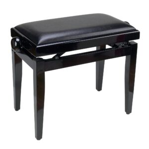 ProRockGear AP Deluxe Adjustable Height Piano Bench Black