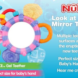 Nuby Look-at-Me Mirror Teether Toy, Colors May Vary