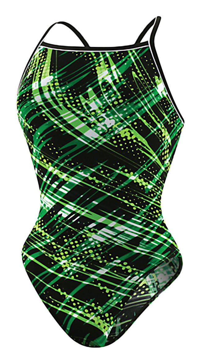 Speedo Girls Atomic Dots Y-Back Tank (24, Green)