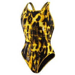 speedo girls' endurance+ reverb recordbreaker swimsuit - youth,deep gold (007),22