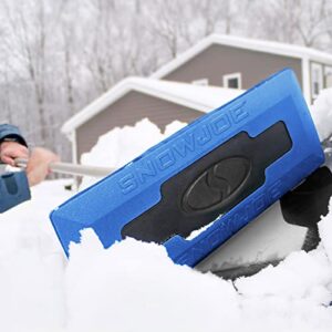 Snow Joe SJBLZD The Original 2-in-1 Telescoping Snow Broom + Ice Scraper w/18-Inch No-Scratch Foam Head, Closed Cell Foam for No Water Absorption, Blue