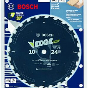 BOSCH DCB1024 10 In. 24 Tooth Daredevil Table and Miter Saw Blade Fast Ripping,Blue