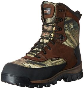 rocky mens fq0004755 mid calf boot, brown and mossy oak break up infinity, 10.5 us