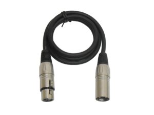 audio2000's adc2037-p 3pin audio extension xlr male to female microphone cable, 3 feet (tip to tip)