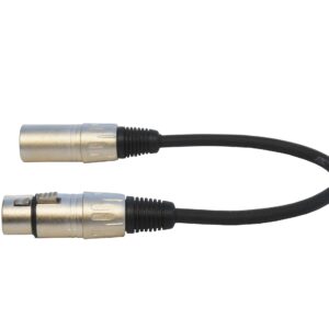 Audio2000'S ADC203M-P XLR Male to XLR Female Balanced Audio Patch Cable- 1", Tip to Tip