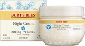 burt's bees intense hydration night cream, moisturizing night lotion, 1.8 oz (package may vary)