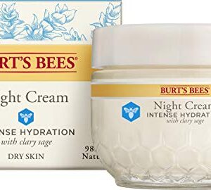 Burt's Bees Intense Hydration Night Cream, Moisturizing Night Lotion, 1.8 Oz (Package May Vary)