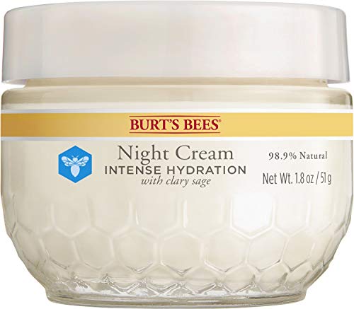 Burt's Bees Intense Hydration Night Cream, Moisturizing Night Lotion, 1.8 Oz (Package May Vary)