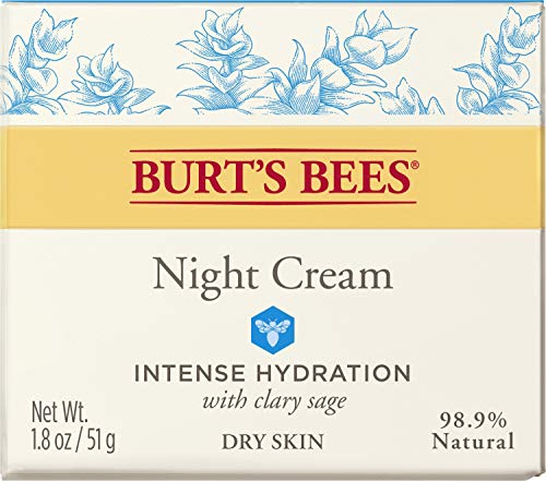 Burt's Bees Intense Hydration Night Cream, Moisturizing Night Lotion, 1.8 Oz (Package May Vary)