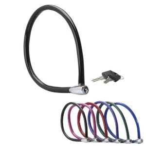 master lock bike cable lock [key] [55 cm colourful cable] [outdoor] 8630-f - ideal for bike, electric bike, skateboards, strollers, lawnmowers and other outdoor equipments