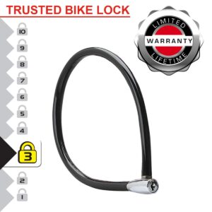 MASTER LOCK Bike Cable Lock [Key] [55 cm Colourful Cable] [Outdoor] 8630-F - Ideal for Bike, Electric Bike, Skateboards, Strollers, Lawnmowers and other Outdoor Equipments