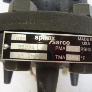 Spirax Sarco Inc. 55224 25 SERIES MAIN VLV,CI 1" NPT