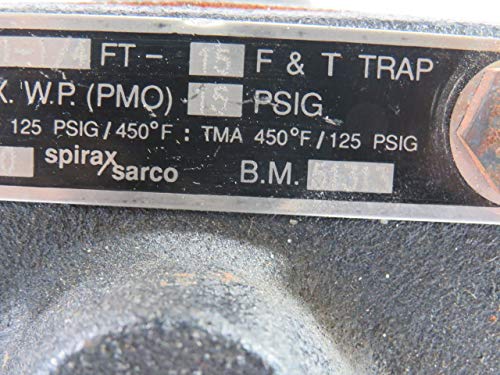 Spirax Sarco Inc. 51313 FT15 1-1/4 F&T STEAM TRAP CI