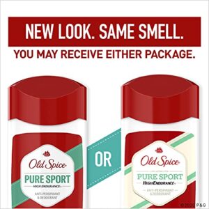 Old Spice High Endurance Anti-Perspirant Deodorant for Men, Pure Sport Scent, 3.0 oz Twin Pack