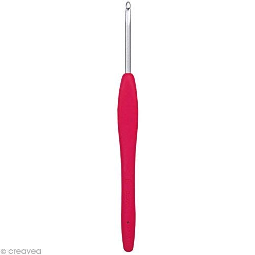 Clover Amour Crochet Hook: 3.5mm, 3.50mm, Red