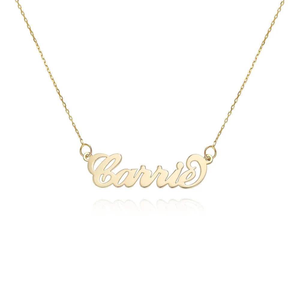 Personalized 14k Gold Carrie Name Necklace