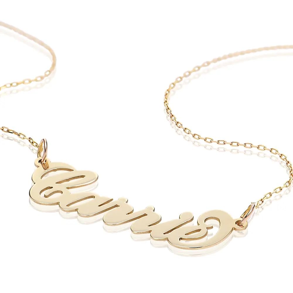 Personalized 14k Gold Carrie Name Necklace