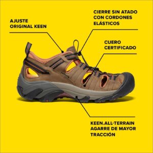 KEEN Men's Arroyo 2 Closed Toe Hiking Sandals, Black Olive/Bombay Brown, 17