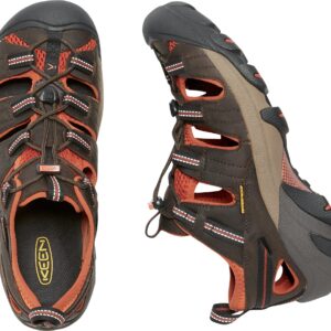 KEEN Men's Arroyo 2 Closed Toe Hiking Sandals, Black Olive/Bombay Brown, 17