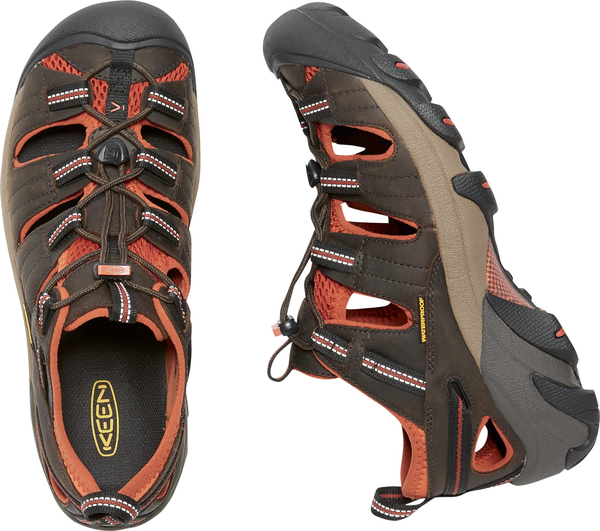 KEEN Men's Arroyo 2 Closed Toe Hiking Sandals, Black Olive/Bombay Brown, 17