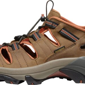 KEEN Men's Arroyo 2 Closed Toe Hiking Sandals, Black Olive/Bombay Brown, 17