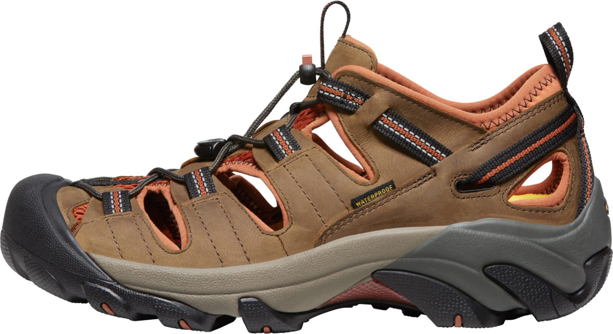 KEEN Men's Arroyo 2 Closed Toe Hiking Sandals, Black Olive/Bombay Brown, 17