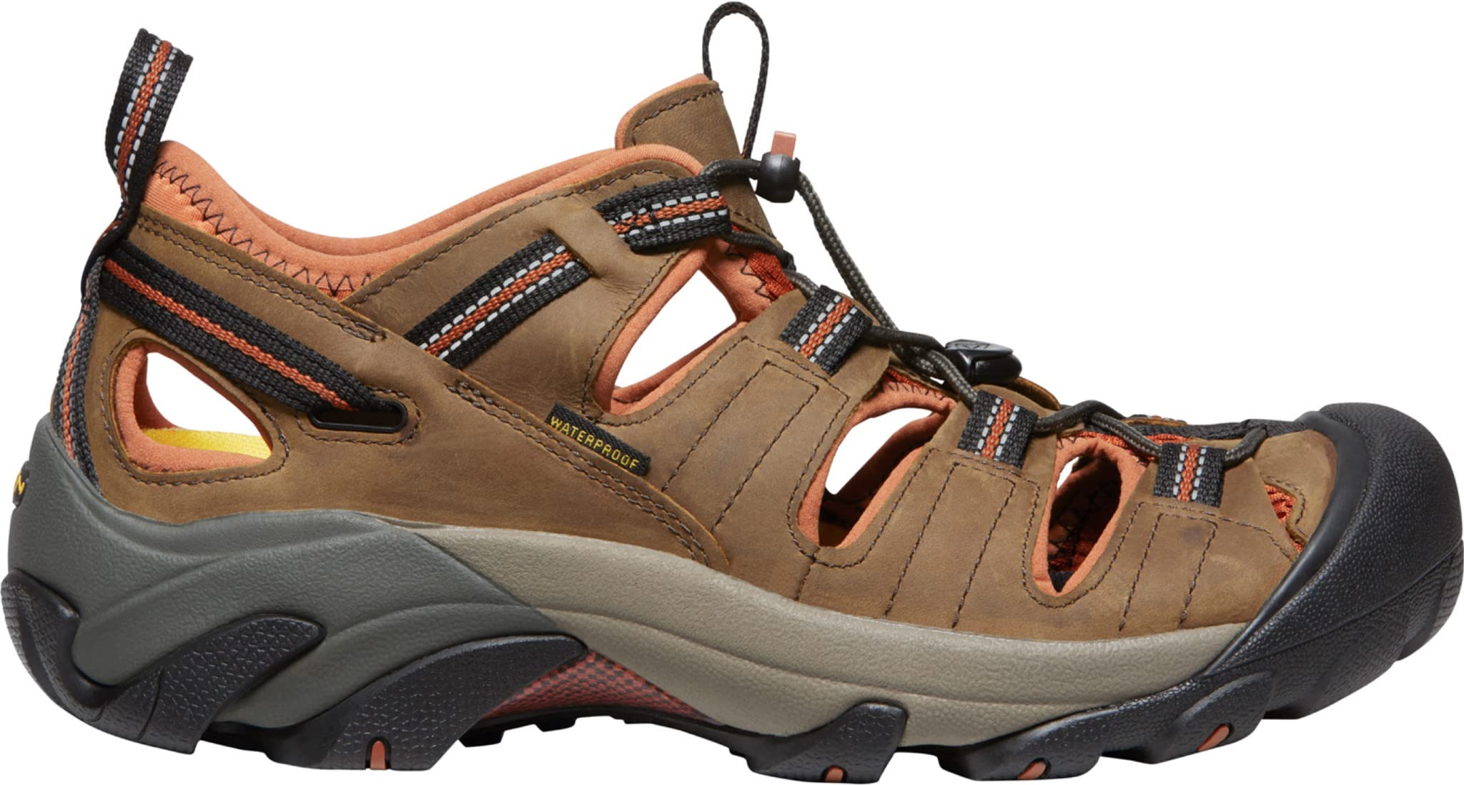 KEEN Men's Arroyo 2 Closed Toe Hiking Sandals, Black Olive/Bombay Brown, 17