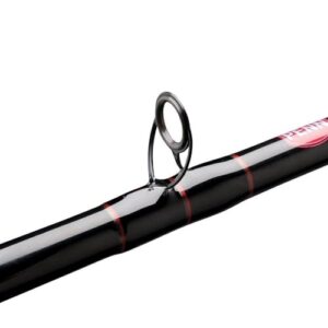 PENN Rampage 6’6” Nearshore/Offshore Boat Conventional Rod; 1-Piece Fishing Rod, 20-50lb Line Rating, Medium Heavy Rod Power, Moderate Fast Action, Tubular Glass Blank for Extra Strength,Black