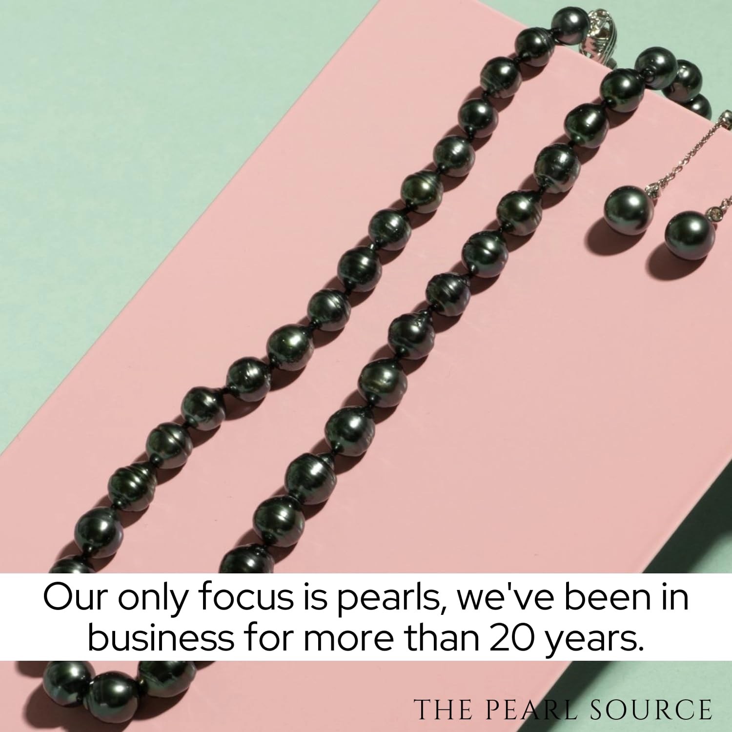 The Pearl Source 8.0-10.0mm Tahitian Pearl Baroque Necklace for Women - 14k Gold Pearl Strand Necklace | 18in Length Pearl Necklace with Genuine Cultured Pearls