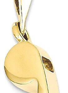 IceCarats 14K Yellow Gold Sports Whistle Necklace Charm Pendant Only