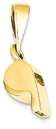 IceCarats 14K Yellow Gold Sports Whistle Necklace Charm Pendant Only