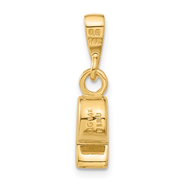 IceCarats 14K Yellow Gold Sports Whistle Necklace Charm Pendant Only