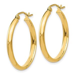 14k yellow gold round hoop earrings