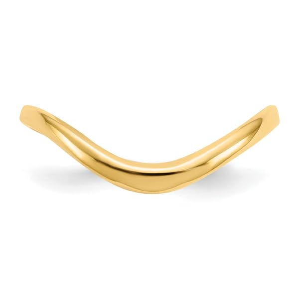 IceCarats 14K Yellow Gold Wave Thumb Statement Ring Size 9