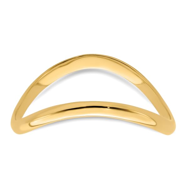 IceCarats 14K Yellow Gold Wave Thumb Statement Ring Size 9