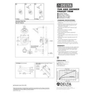 Delta Faucet T17497-CZ Cassidy MultiChoice 17 Series Tub and Shower Trim, Champagne Bronze