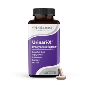 urinari-x - urinary tract support - fast acting uti relief - vitamin supplement for healthy bladder function & immunity - d-mannose, cranberry, caprylic acid, uva ursi & grapefruit - 90 capsules