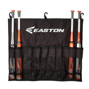 easton | team hanging bat bag | holds 10 baseball / softball bats | includes 3 fence hooks + travel straps