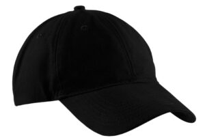 port & company brushed twill low profile cap-osfa (black)