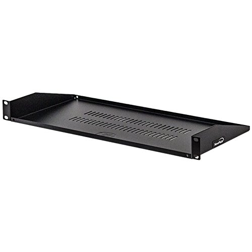 NavePoint Cantilever Server Shelf Vented Shelves Rack Mount 19 Inch 1U Black 8 Inches (210mm) deep