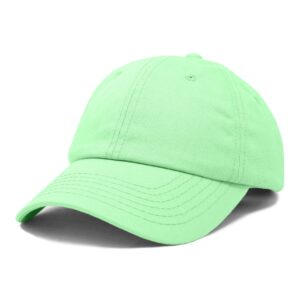 dalix womens hat lightweight 100% cotton cap in lime green